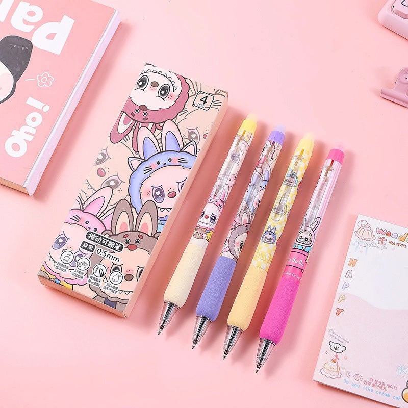 Labubu erasable press gel pen cute labubu pen – Little Trendy